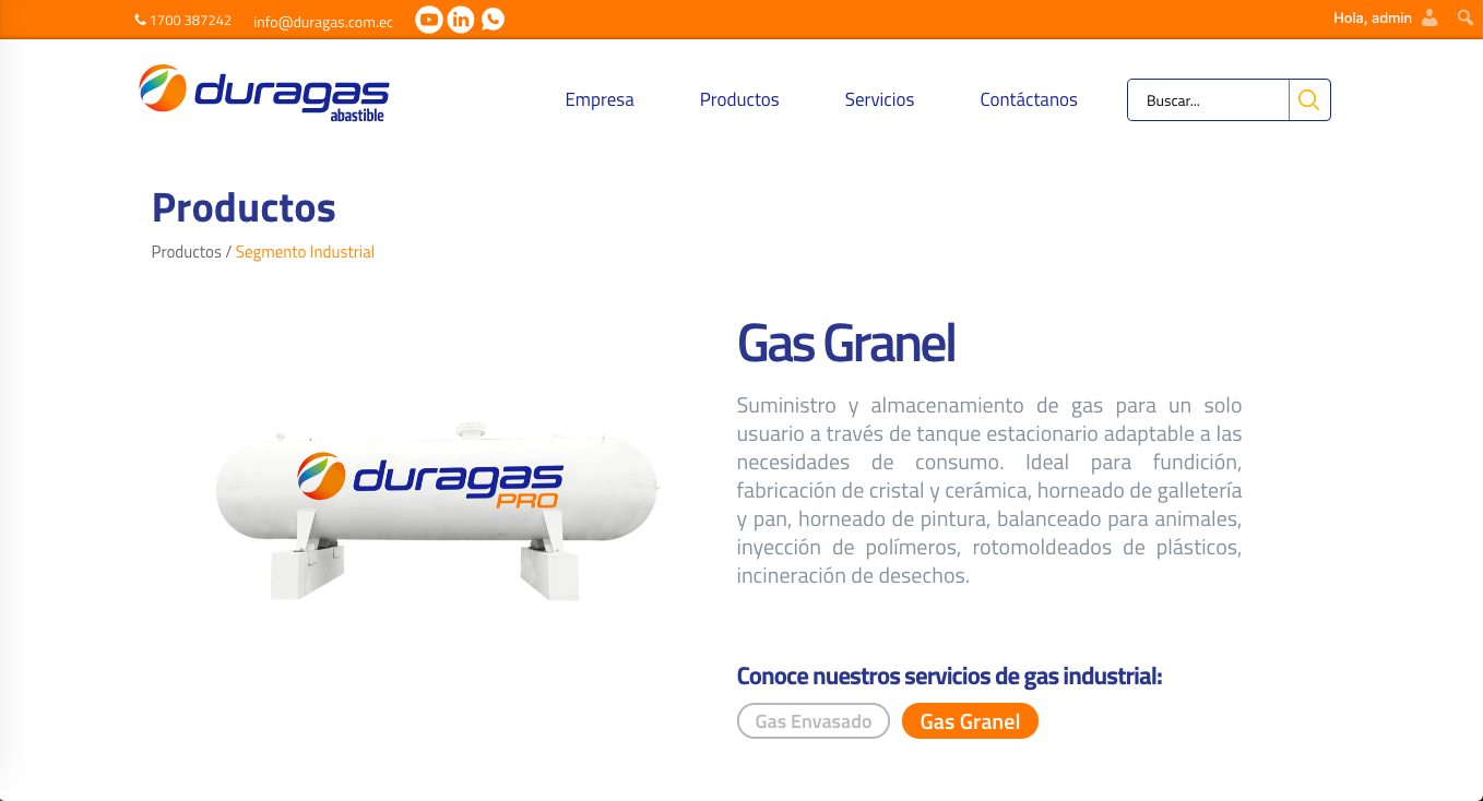 Gas Industrial - Duragas Abastible Ecuador